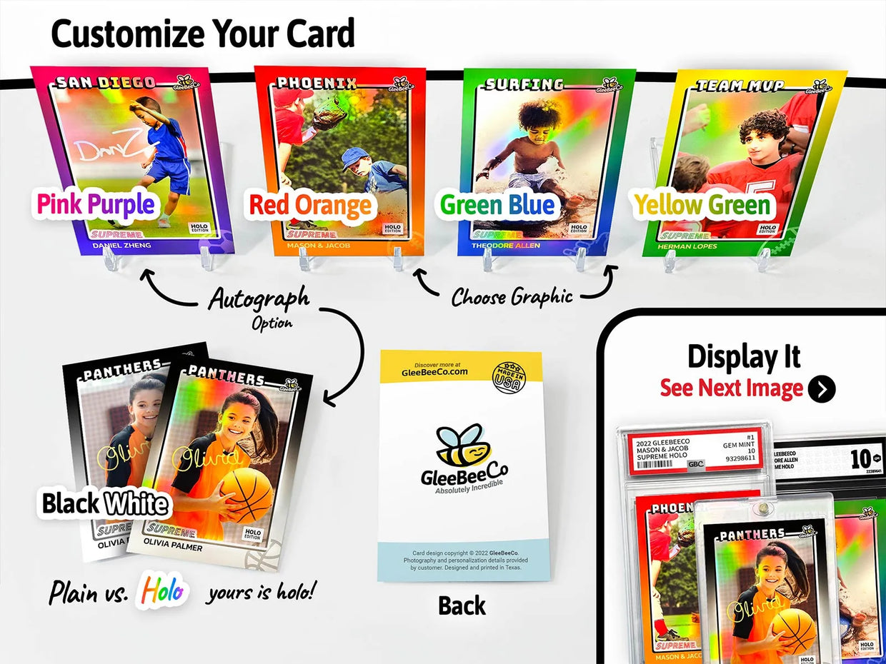 Custom Trading Cards: Upload Your Photo (Any Sport or Activity) – GleeBeeCo